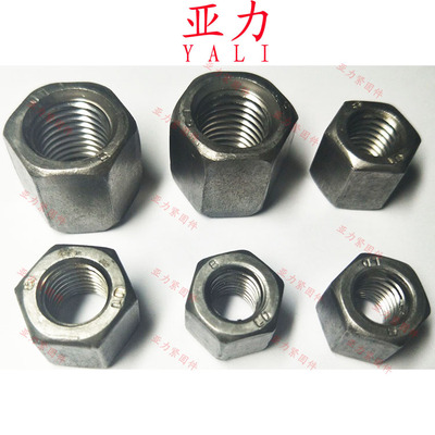 M6-M24六角加厚螺母 加长加高六方楞特厚螺帽本色4级GB56 GB55