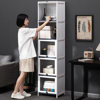 极窄封闭书架具书落地靠墙桌上置物全2228CHFM架儿童玩收纳柜架玩