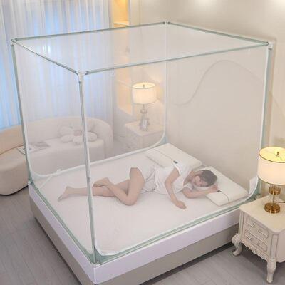 款家用蚊帐室童坐床全底儿加密包围防蚊j6406防尘新加粗支卧架202