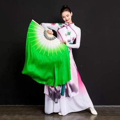 舞蹈扇子舞扇加长成人款TBF映山红秧跳歌扇演出渐大扇变舞广新场