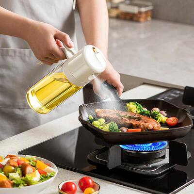 厨房不油喷油壶喷倒两用防壶漏挂油罐玻璃雾状化家用油YH-77654油