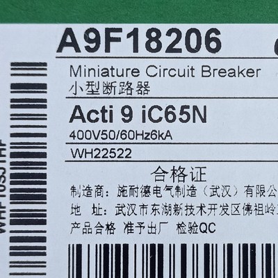 IC65N2PC6A断路器IC65N2PC6A空开A9F18206断路器空气开关