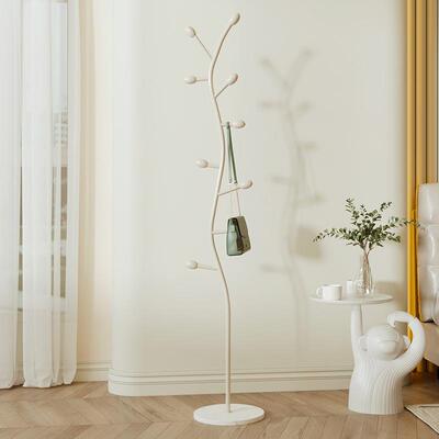 奶油风铁艺衣帽落架地卧38950室内置物客衣厅挂服架子立式挂包X架