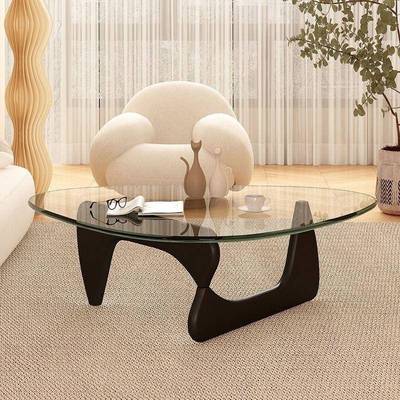 现代简约璃茶几家用小户玻创型意网红HLR茶简几客厅轻奢极异形小