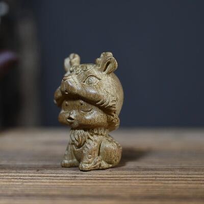 金丝楠木虎妞送礼钥匙扣装饰自用中国风仿古手工装饰品