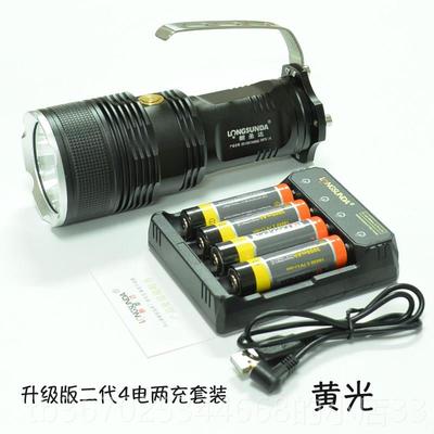 正品电朗圣达手进口探照高亮超XHP70强光筒可充电户外氙气远灯射