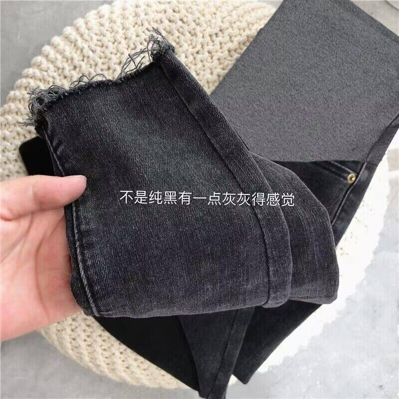 孕妇小脚牛仔裤春夏弹力外穿春秋装显瘦黑色铅笔裤紧身打底裤潮妈