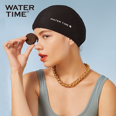 WaterTime水川游泳帽 男女长发成人舒适防水护耳不勒头布泳帽装备