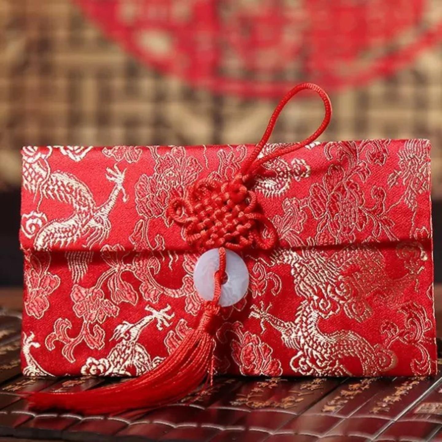 结婚绸布红包中刺绣锦缎布艺改口红包利是封钱袋新年压岁红包