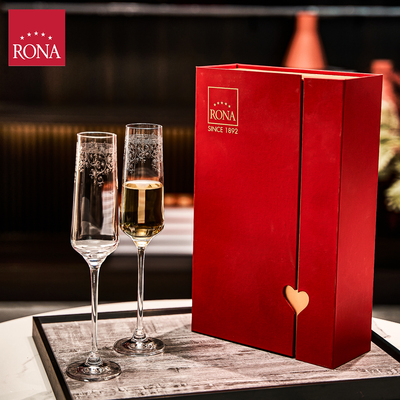RONA刻花香槟杯对杯礼盒