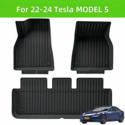 For 22- 24 Tesl MODEL S LHD TPE Car Floor Mat/Rear Trunk Mat