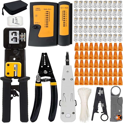 TAIWAIN CAT5 CAT6 RJ45 Crimp Tool kit Lan Cable Tester, Netw