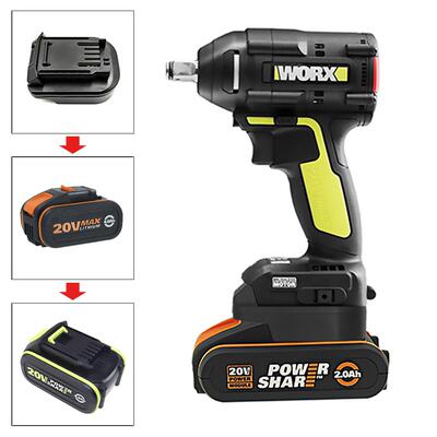 威WO克士RX 20V 4pin电池转换为绿色5pin电池转换器 充电器共享