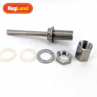 精酿 温度计保护套 套管 304不锈钢100mm自酿设备KL01908 KegLand