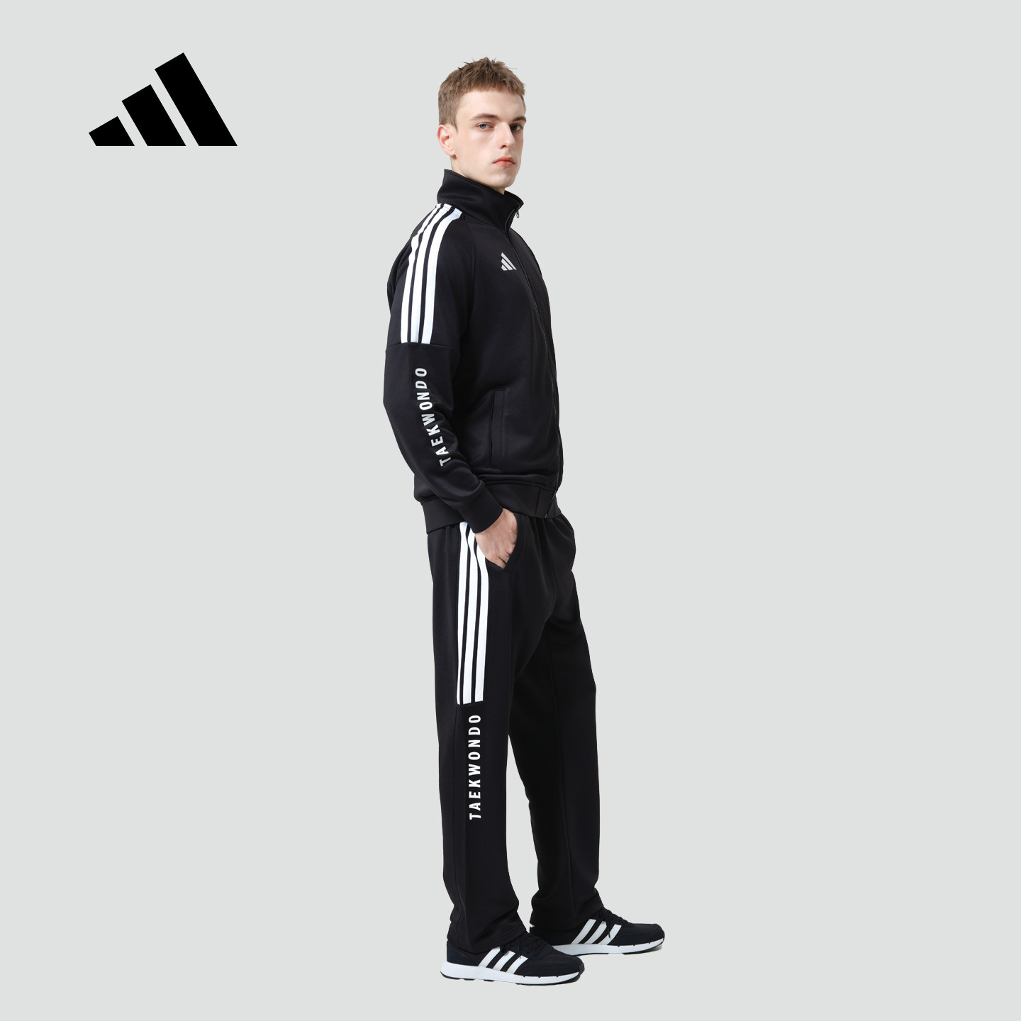 Adidas/阿迪达斯运动套装夹克外套直筒裤束脚裤长裤组合秋季新品
