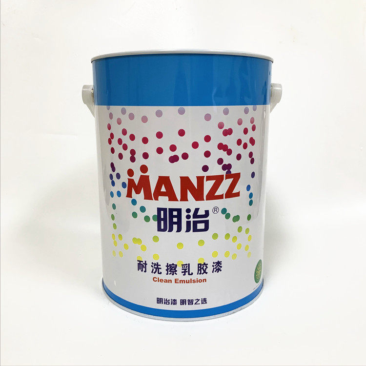 明治耐擦洗白色哑光墙面漆(7kg/罐)乳胶漆白色内墙自刷环保涂料