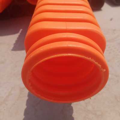 河北霸州mpp双壁波纹管黄色管聚丙烯单壁波纹管橙色HFB波纹电力管