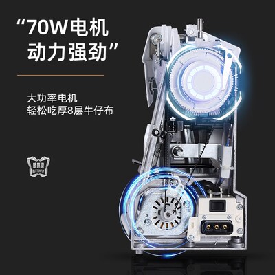 家用多功能电动缝纫机JH7523A7532A脚踏锁边台式吃厚缝纫机