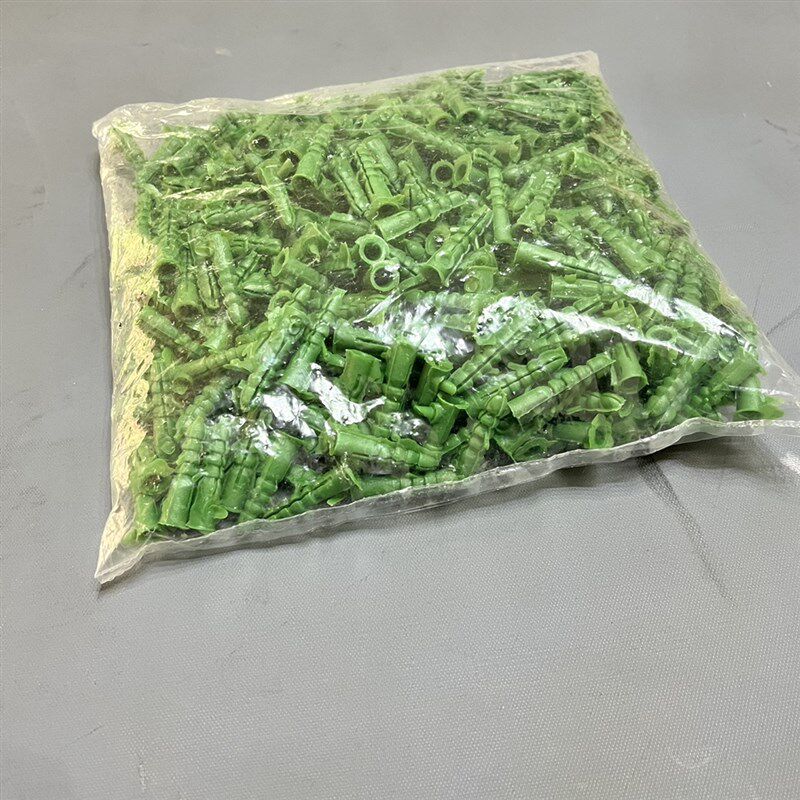绿色塑料膨胀管自攻钉螺丝管尼龙胶塞墙塞涨塞胀塞胶粒胶栓7MM8厘