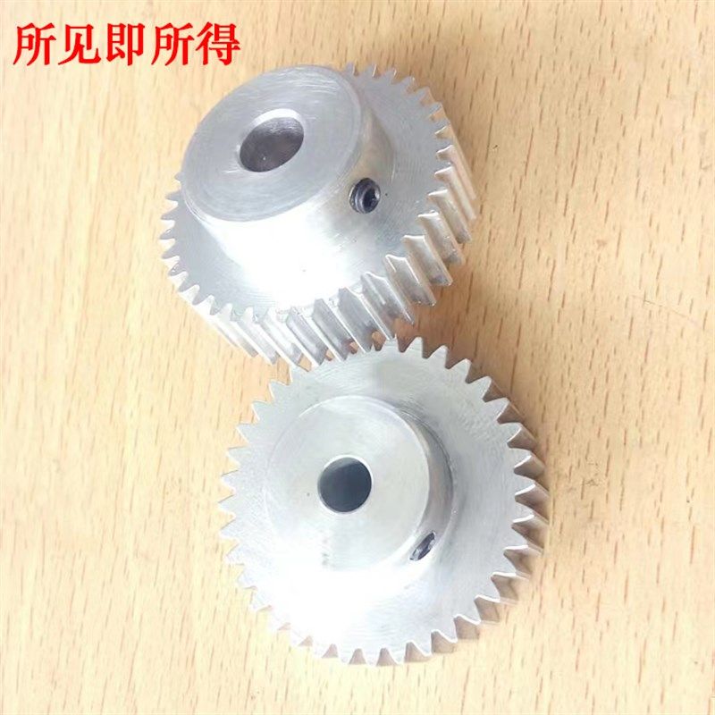 铝合金1模80T-89齿6061硬标准圆柱直齿轮传动配件玩具变速箱1.0m