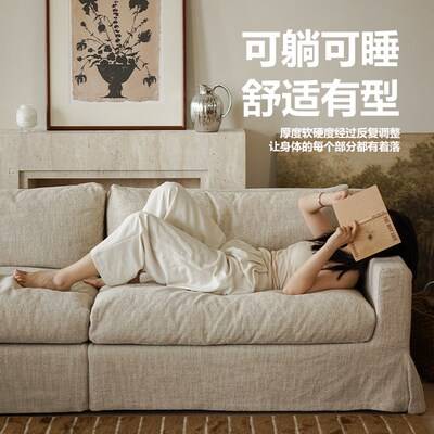 /月o枕发yuk光n单人布艺抱沙客厅小户型实木懒人卧室