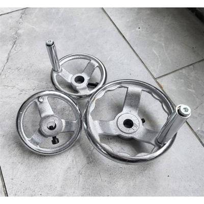 手轮圆形带转动金属手柄铸铁电镀铬机床摇柄车床圆形波纹手轮盘