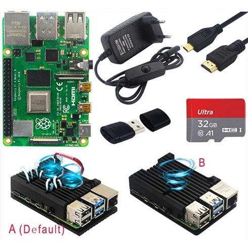 树莓派4代 树莓派4B Raspberry Pi 4B Model 板载4B开发套件
