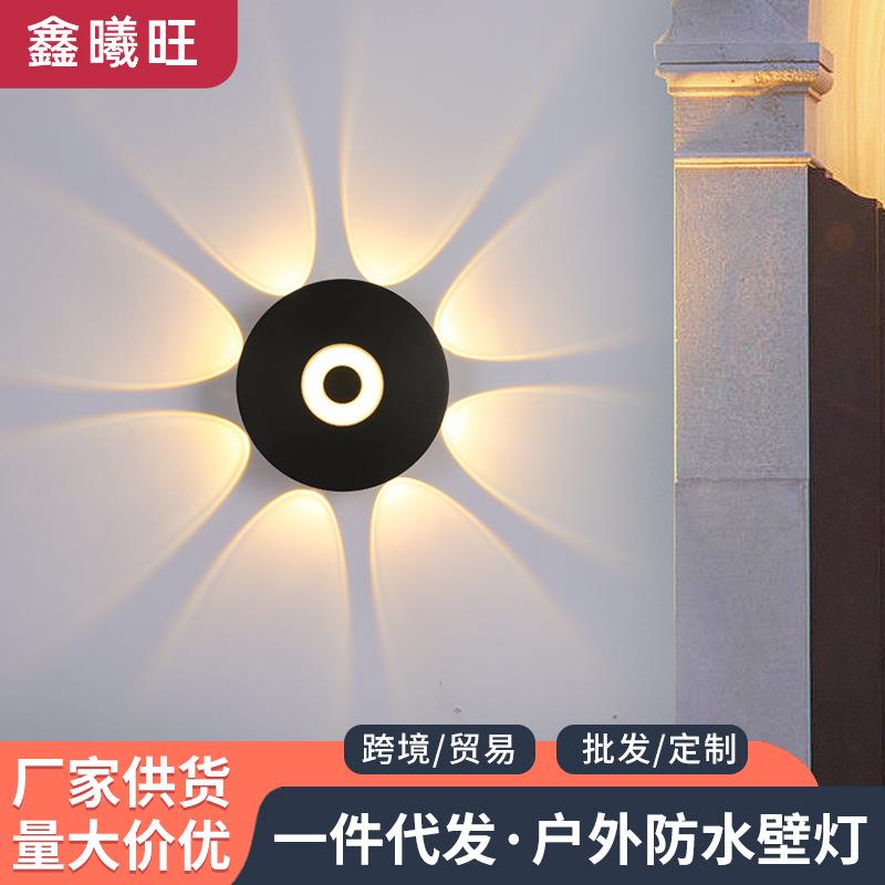 户外壁灯防水室外阳台圆形外墙灯庭院灯别墅客厅led北欧现代简约