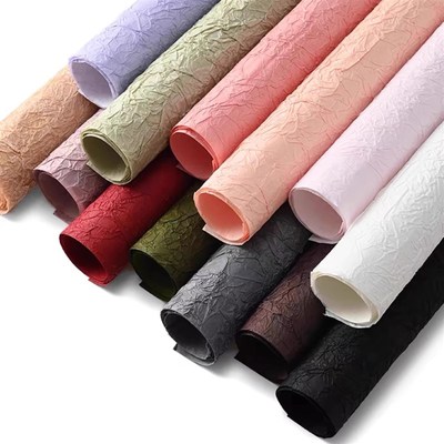 石纹纸加厚花艺包装纸手工肌理褶皱纸立体纸水岩纸diy鲜花花束纸