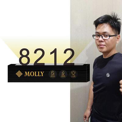 doorplate不锈钢门开关牌酒店宾馆电子led发光酒店门显制作灯