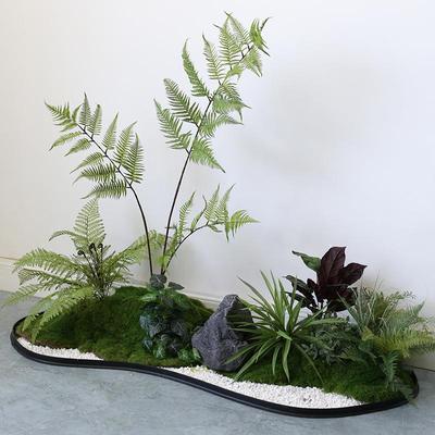 仿真绿植造景室内蕨类植物堆景组合楼梯下橱窗花槽假苔藓景观装饰