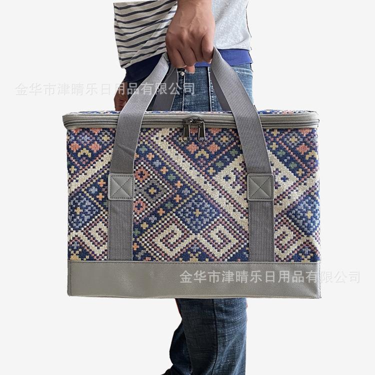 户外野营装备收纳箱多功能折叠工具箱包民族风卡式炉收纳袋野餐篮
