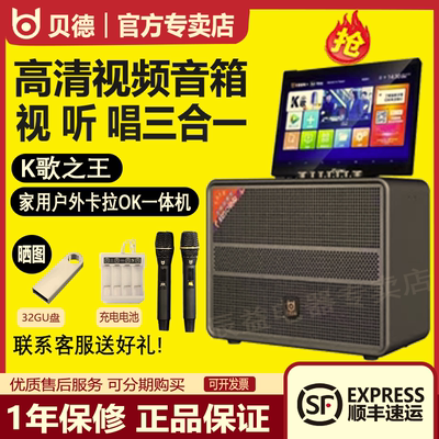 新款贝德视频音响0851/0856大功率重低音户外卡拉OK广场舞K歌音响