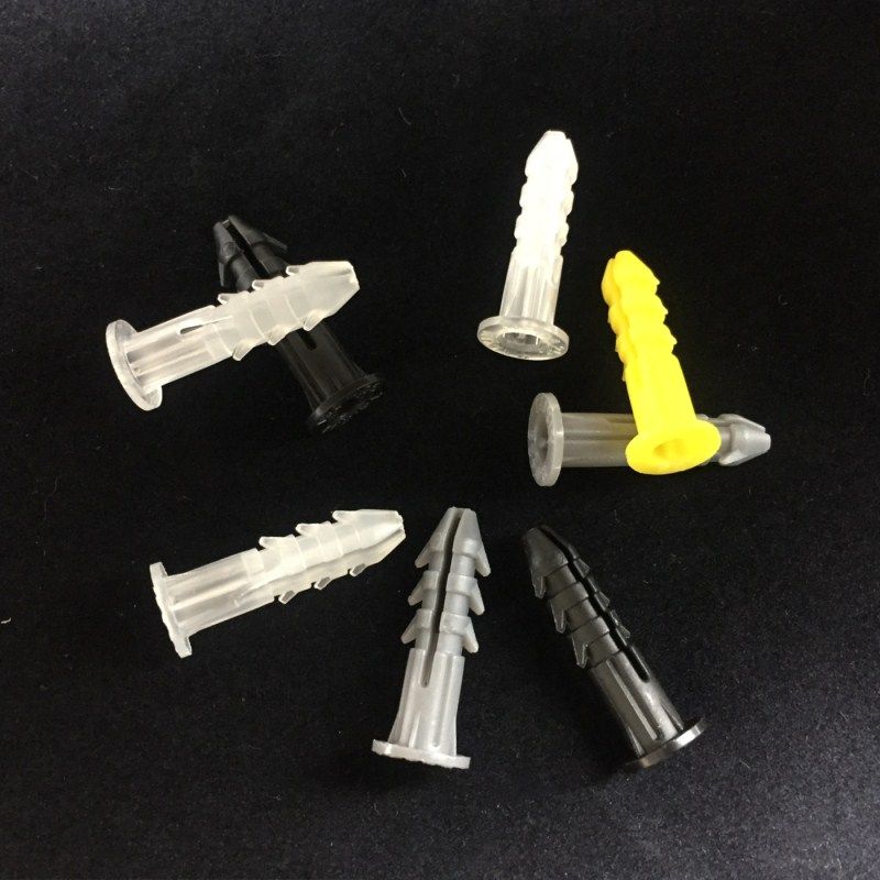 膨胀管M6*26 黄色塑料胀塞胶粒白色墙塞透明壁虎涨塞螺栓胶塞螺丝