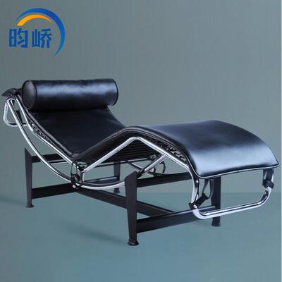 LC4 Lounger Chai简约不锈钢可调节皮艺椅 午睡椅休闲躺椅沙发椅