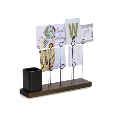 umbra盛荟组合相框实木创意摆台便签夹照片架桌面卧室装饰摆件