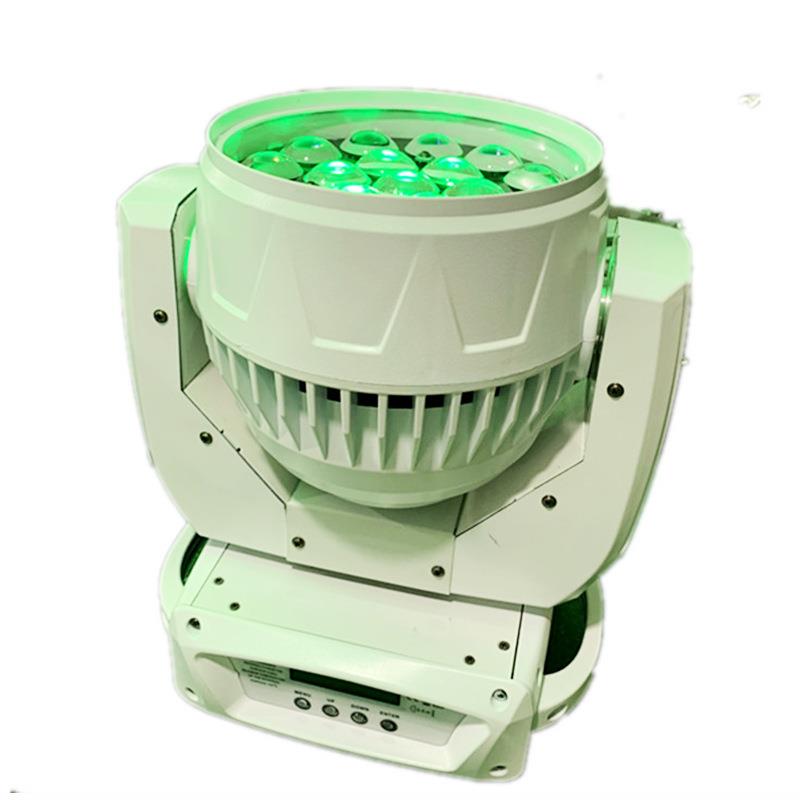 19颗12W4合1LED调焦摇头染色灯带圈控染色舞台灯光DJ效果婚庆演出