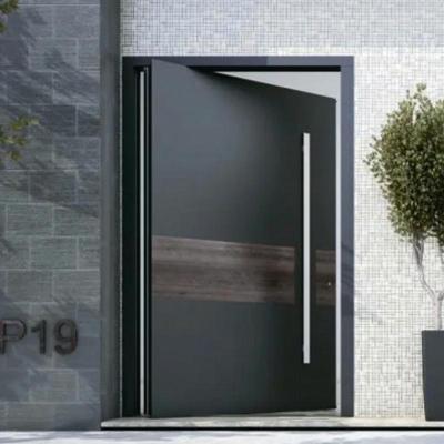 跨境铸铝转轴门不锈钢别墅门转轴门中轴旋转现代风格枢轴入户门