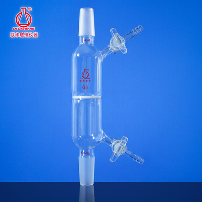 具砂板过滤管上下带有标准玻璃可互换节门联华玻璃仪器 LH-52