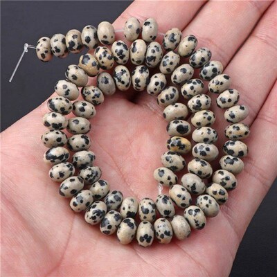 Natural Dalmation Jaspers Stone Bead Round Tube Square Shape