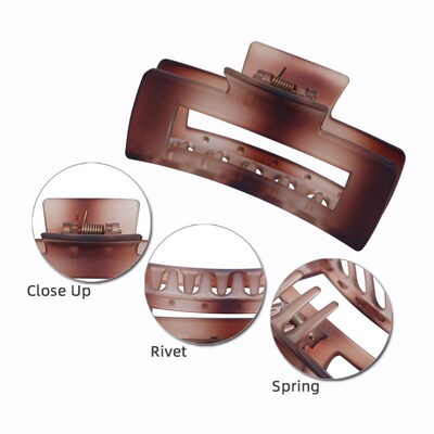 Elegant Girl Frosted Curry Hair Clip Grab Clip PC Material B