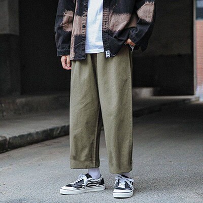 Mens teny Bran All-match teny Wie-leg Loose Straight Pants