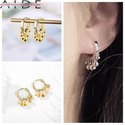 2024 Small Hoop Star Earrings For Women Pendientes Mujer