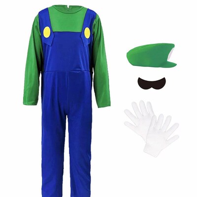 Game Boys Plumber Bros Cosplay Costumes Funny Halloween Carn