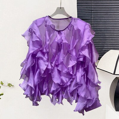 Fairy Chiffon Shirt For Women New Fashionable Three-dimensio