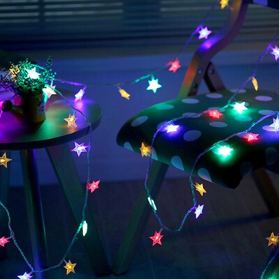 Manufacturer direct sales LED star light string, colorful f