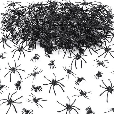 60/90/120pcs Realistic Plastic Spiders 3 Sizes Small Spider