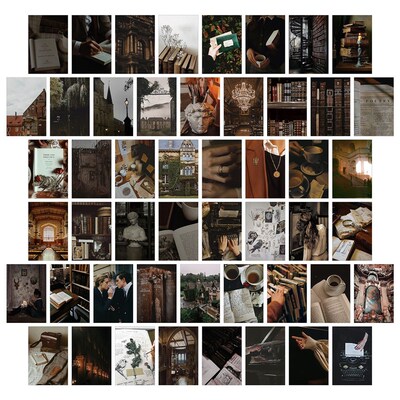 50pcs Postcard Poster Decorative Painting Color Aesthetic Po