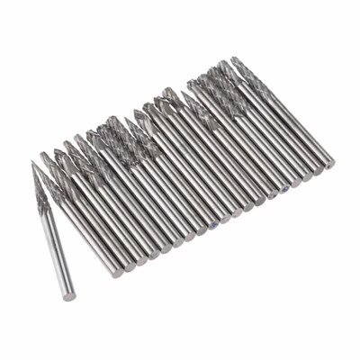 20pcs Tungsten Carbide Rotary Burr Bit Set Engraving Milling