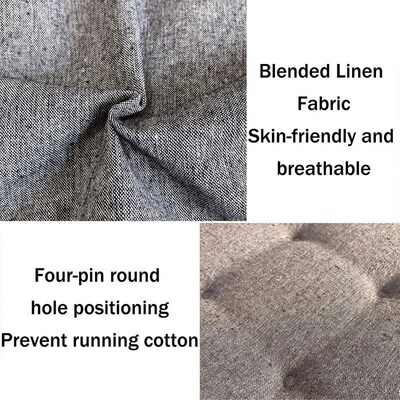 Summer Dining Chair Cushion Thickened Cotton Linen Breathabl